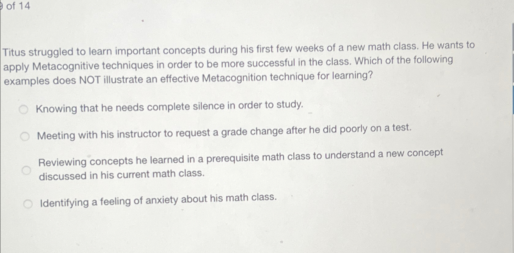 of 14Titus struggled to learn important concepts | Chegg.com
