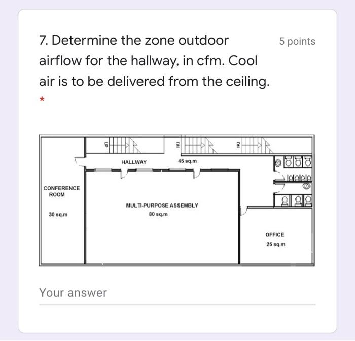 Solved area of floor plan- hallway 45 sq.m-multi purpose | Chegg.com