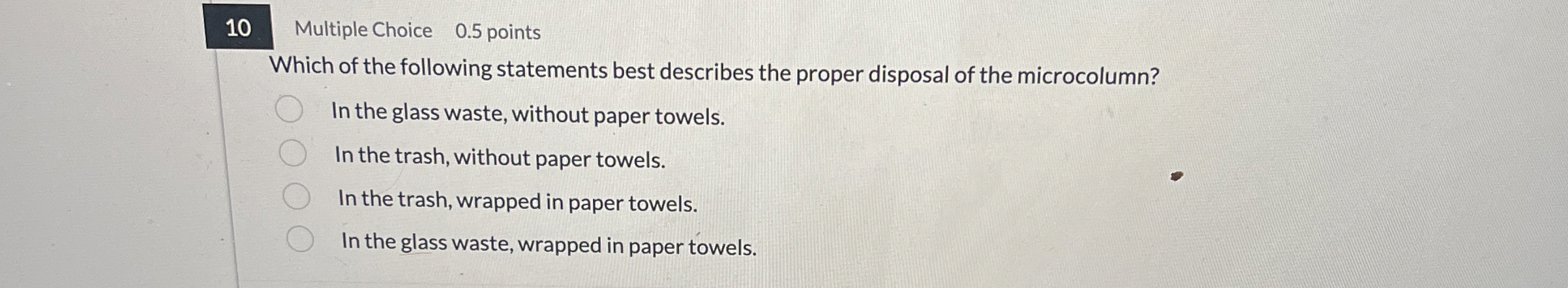 Solved 10Multiple Choice 0.5 ﻿pointsWhich of the following | Chegg.com