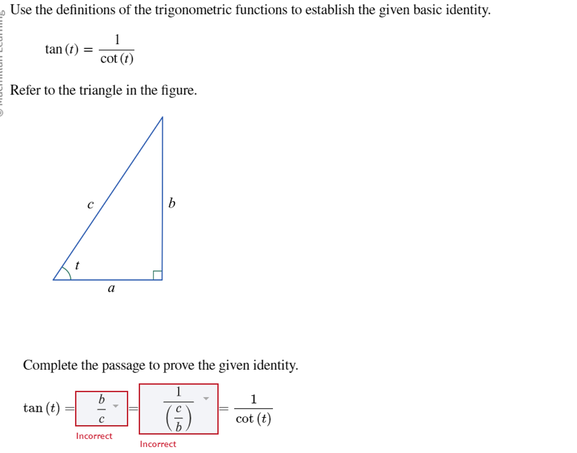 Solved Use the definitions of the trigonometric functions to | Chegg.com