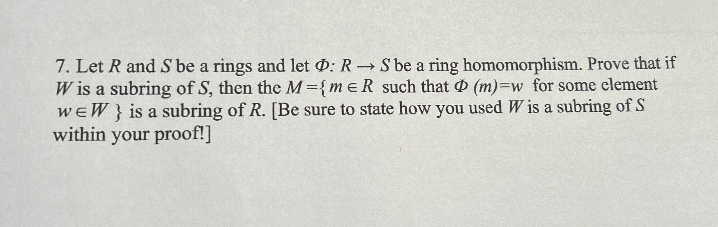Solved Let R ﻿and S ﻿be a rings and let Φ:R→S ﻿be a ring | Chegg.com