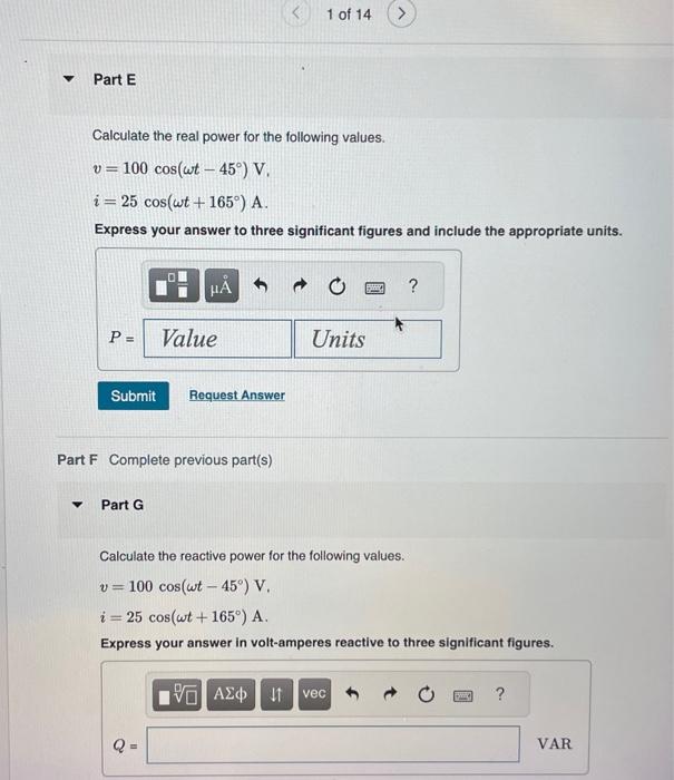 Solved The following sets of values for voltage v and | Chegg.com