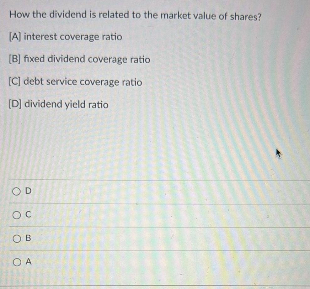 Solved How the dividend is related to the market value of | Chegg.com