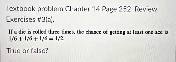 Solved Textbook problem Chapter 14 Page 252. Review | Chegg.com