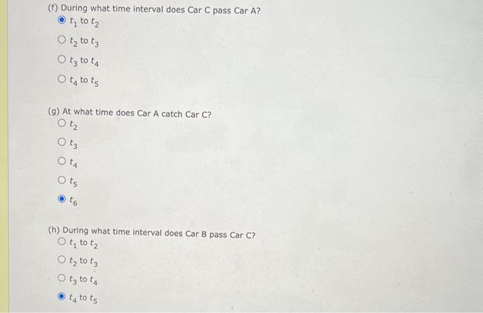 Solved (b) During which time interval do Car A and Car B | Chegg.com