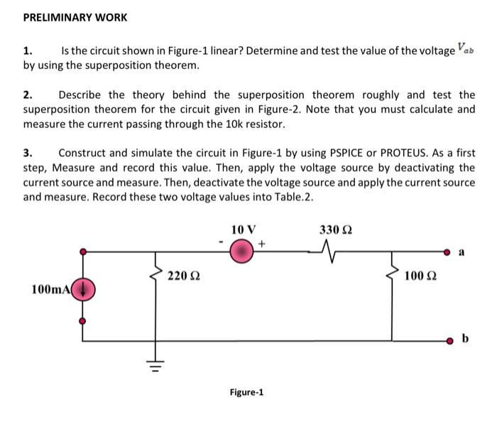 Solved PRELIMINARY WORK 1. Is the circuit shown in Figure-1 | Chegg.com