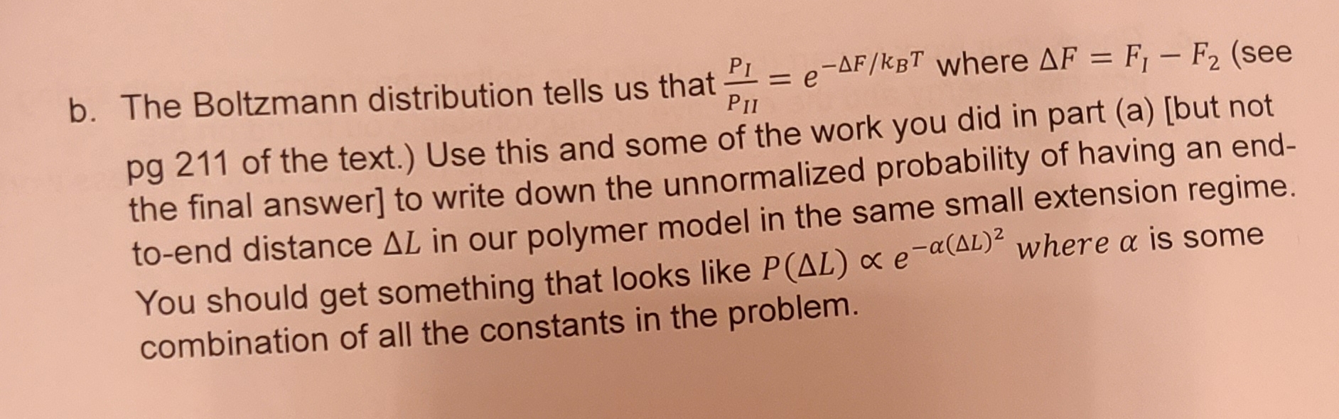 Solved Return of the entropic spring. In the extra homework | Chegg.com
