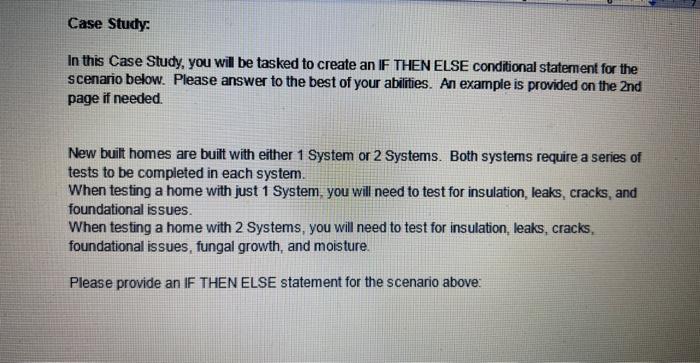 Solved Hi,I need help with this Case Study and Inhave | Chegg.com