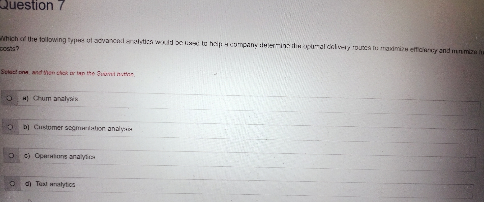 Solved Question 7Which of the following types of advanced | Chegg.com