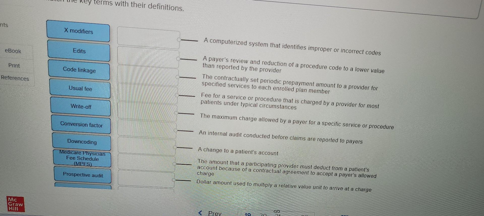 Solved with their definitions. Match the key terms with | Chegg.com