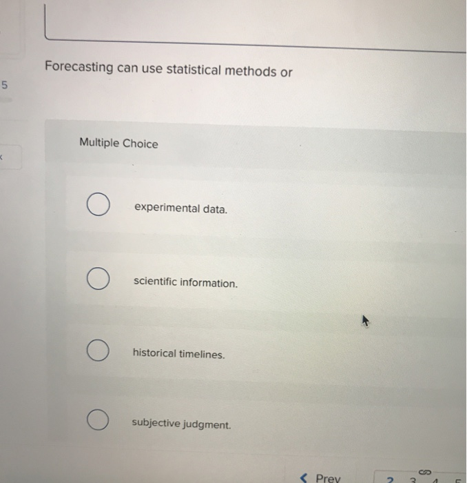Solved Forecasting can use statistical methods or Multiple | Chegg.com