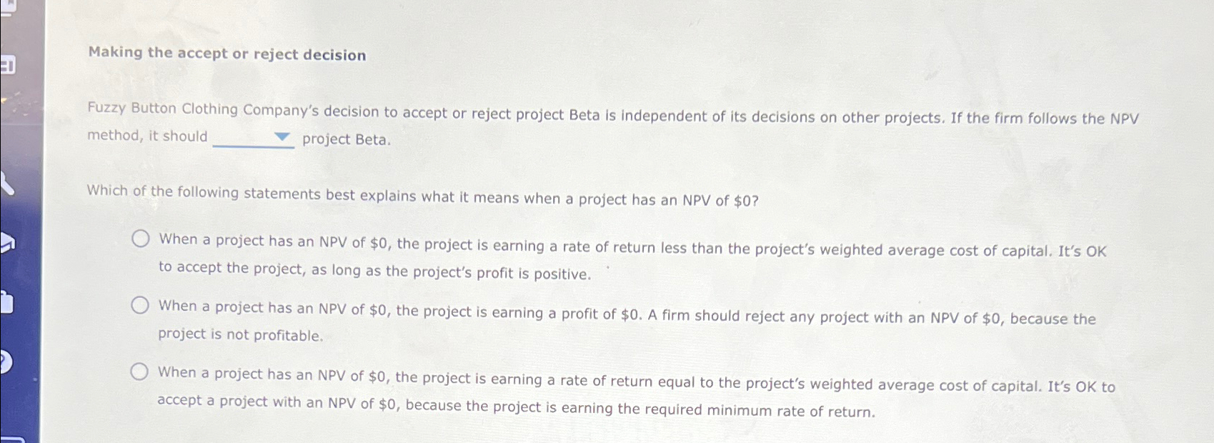 Solved Making the accept or reject decisionFuzzy Button | Chegg.com