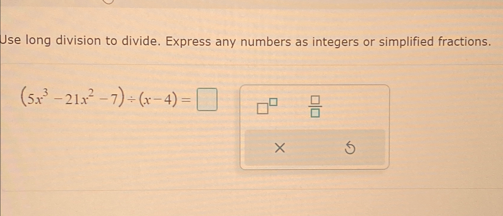 Solved Use long division to divide. Express any numbers as | Chegg.com
