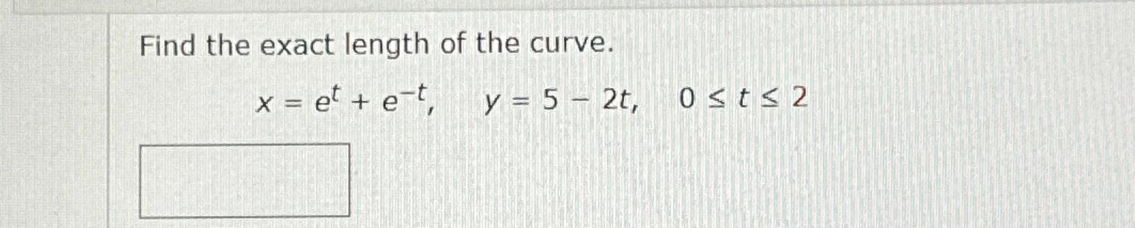 Solved Find the exact length of the | Chegg.com