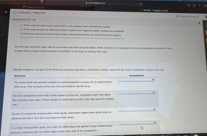 Solved : DO Hork (Ch 14 CENGAGE MINDTAP ing.cengage.com | Chegg.com