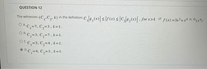 Solved The witnesses (C1,C2,k) in the definition: | Chegg.com