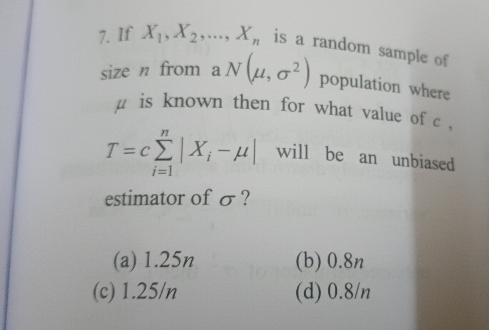 Solved If x1,x2,dots,xn ﻿is a random sample of size n ﻿from | Chegg.com