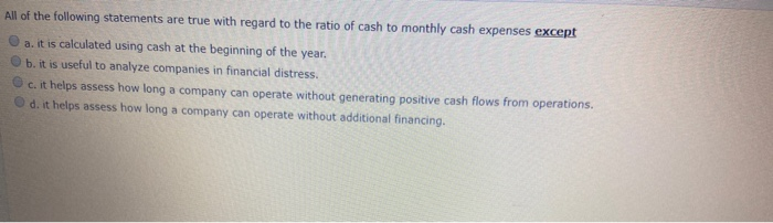 Solved all of the following statements are true with regard | Chegg.com