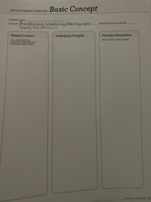 ACTIVE LEARNING TEMPLATE Basic Concept STUDENT NAME | Chegg.com