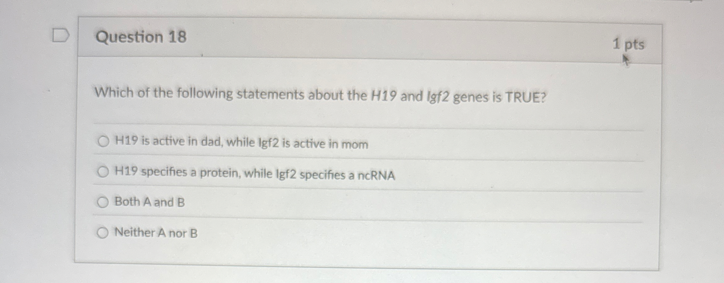 Solved Question 181 ﻿ptsWhich of the following statements | Chegg.com