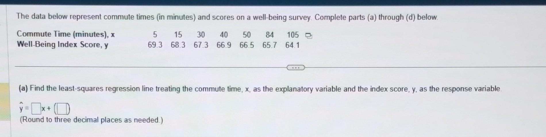 Solved The data below represent commute times (in minutes) | Chegg.com