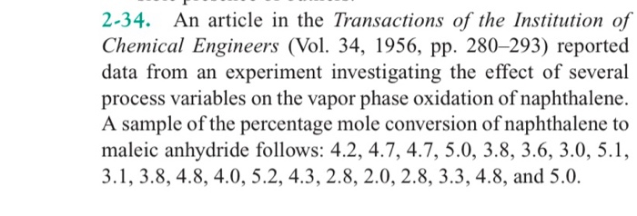 Solved 2-34. An article in the Transactions of the | Chegg.com