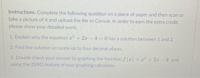 Solved Instructions: Complete the following question on a | Chegg.com