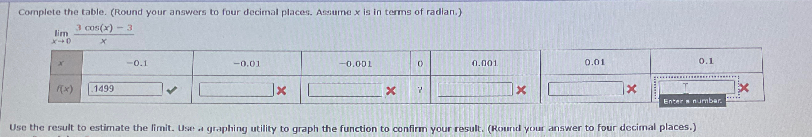 Solved Complete the table. (Round your answers to four | Chegg.com