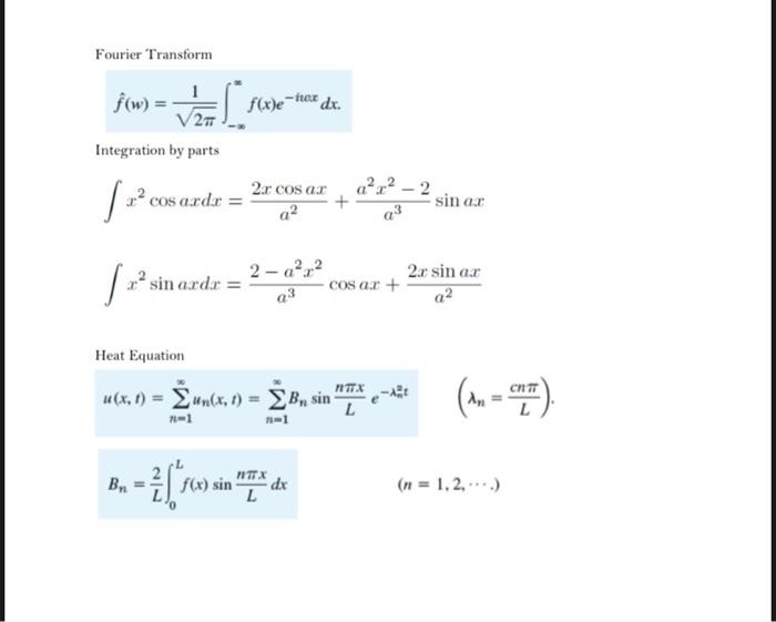 Solved 1) Determine the Fourier Transform of the following | Chegg.com
