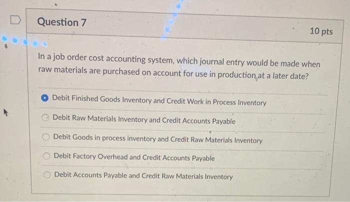 Solved In a job order cost accounting system, which journal | Chegg.com