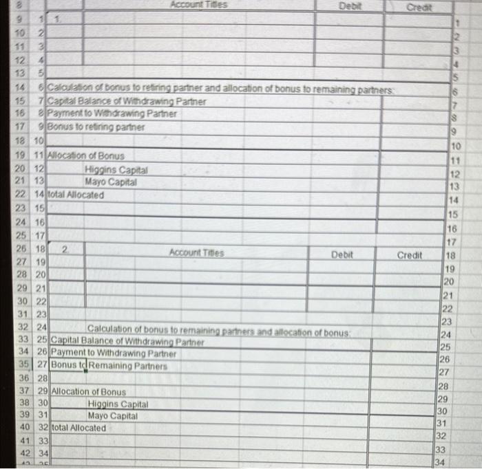 Solved "E12.14 (LO 4), AP B. Higgins, J. Mayo, and N. Rice | Chegg.com