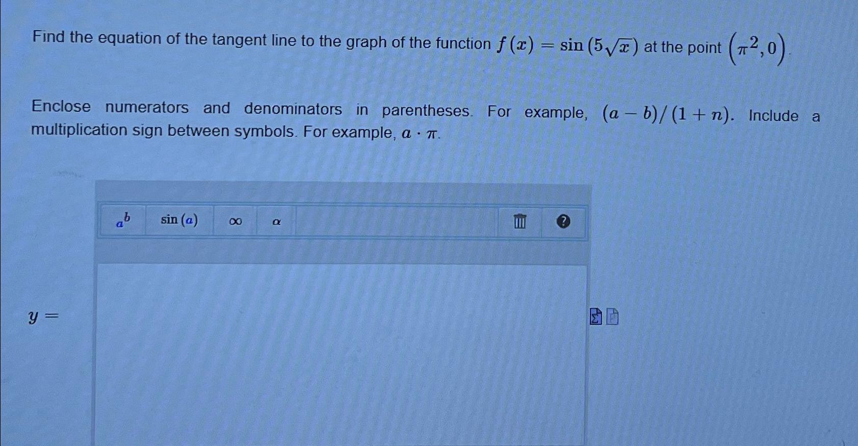 Solved Find the equation of the tangent line to the graph of | Chegg.com
