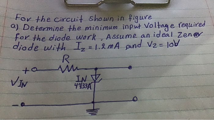 Solved For the circuit shown in figure a) Determine the | Chegg.com