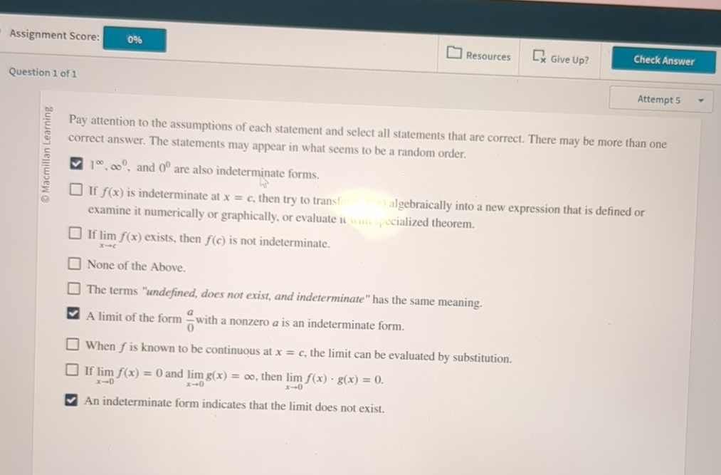 Solved Assignment Score:0%ResourcesGive Up?Question 1 ﻿of | Chegg.com