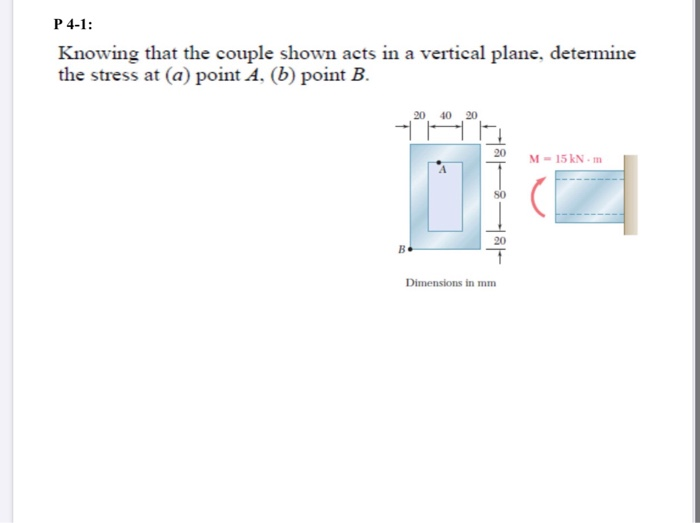 Solved P 4-1: Knowing that the couple shown acts in a | Chegg.com