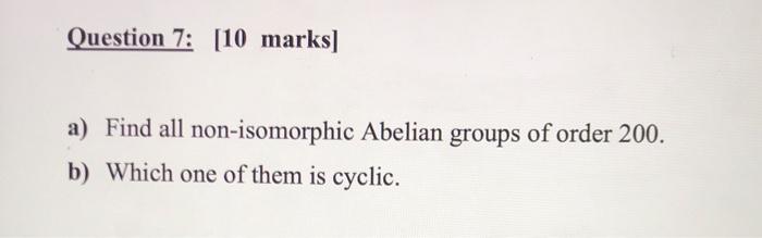 Solved Question 7: [10 marks] a) Find all non-isomorphic | Chegg.com