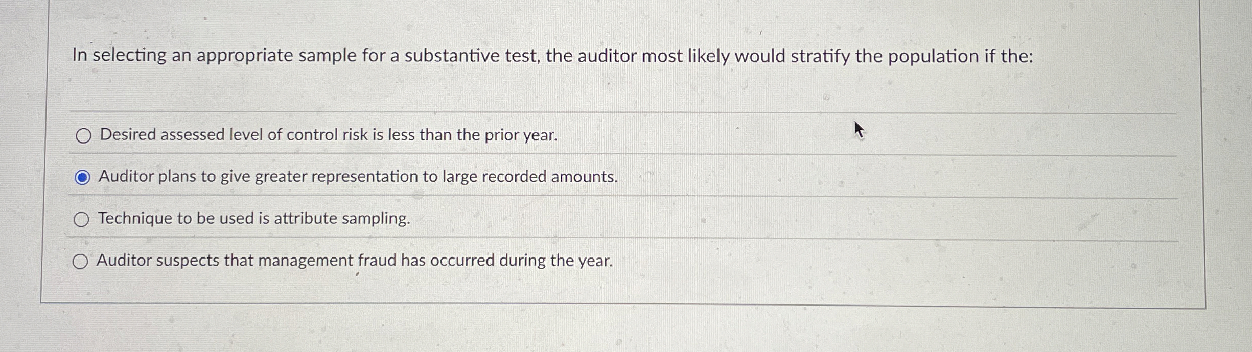 Solved In selecting an appropriate sample for a substantive | Chegg.com
