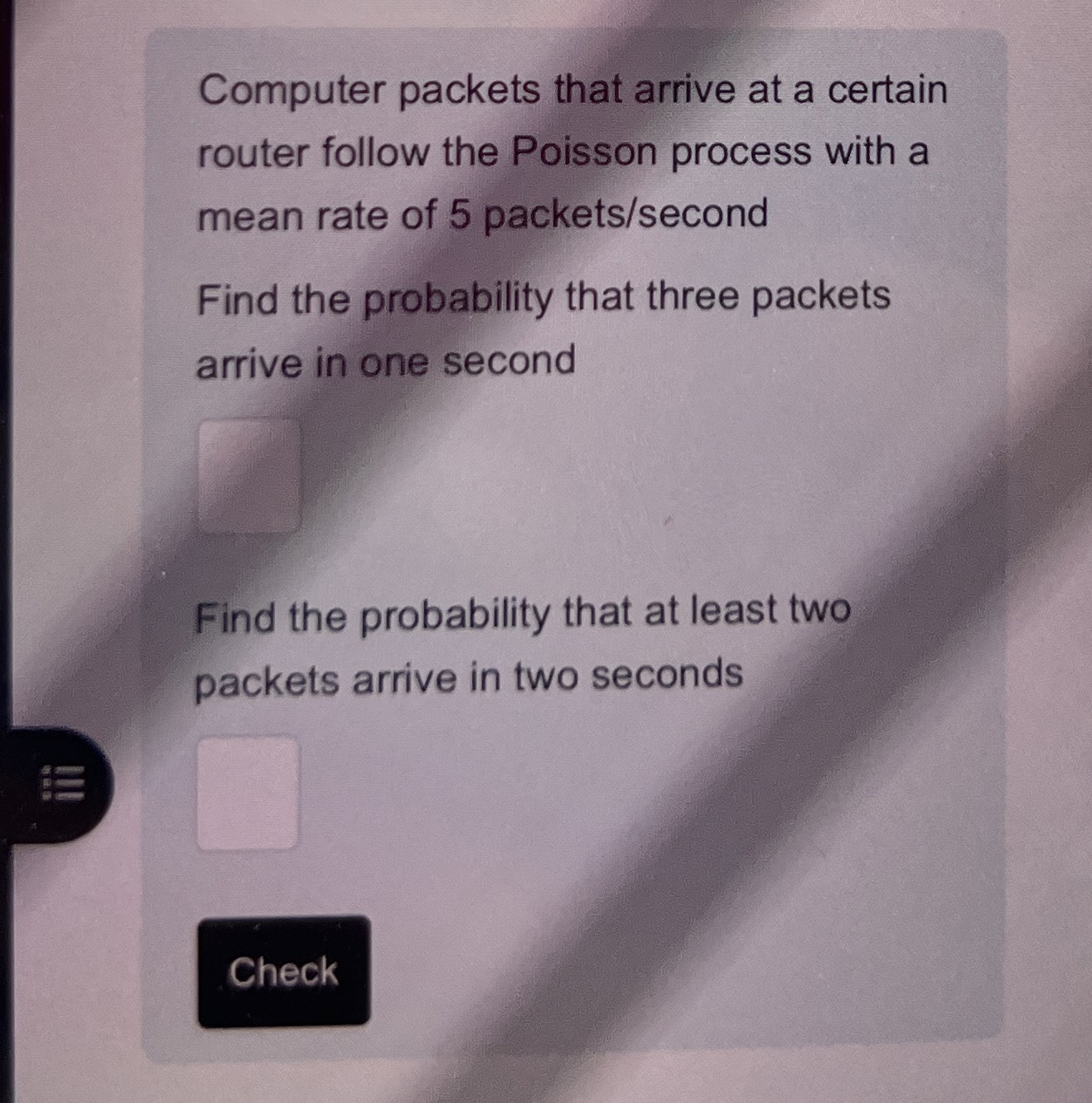 Solved Computer packets that arrive at a certain router | Chegg.com