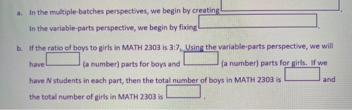 Solved a. In the multiple-batches perspectives, we begin by | Chegg.com