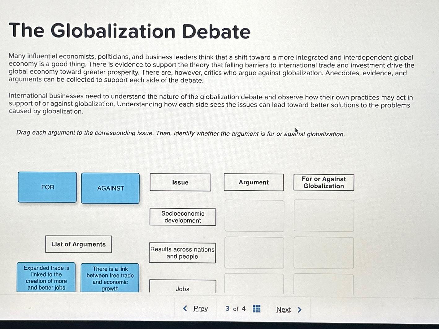 Solved The Globalization DebateMany influential economists, | Chegg.com
