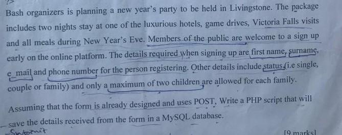Solved also what other questions can be asked on php script | Chegg.com