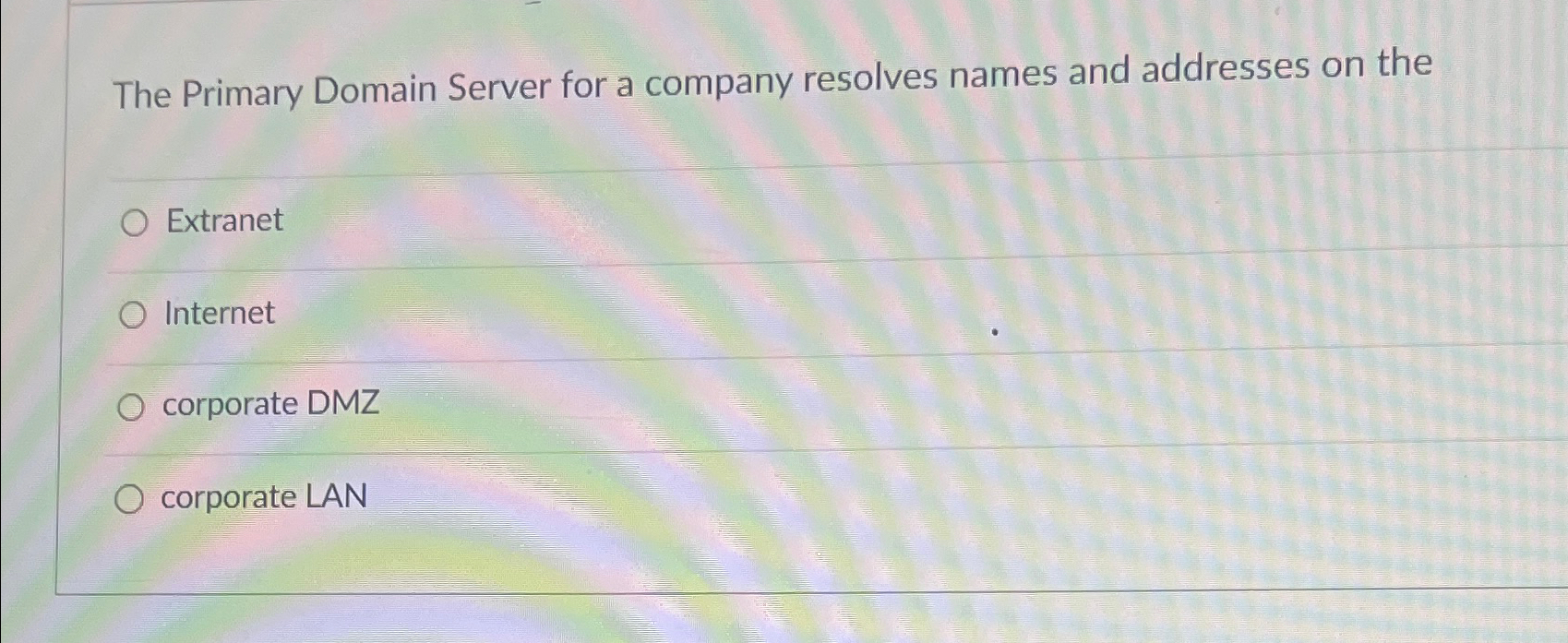 Solved The Primary Domain Server for a company resolves | Chegg.com