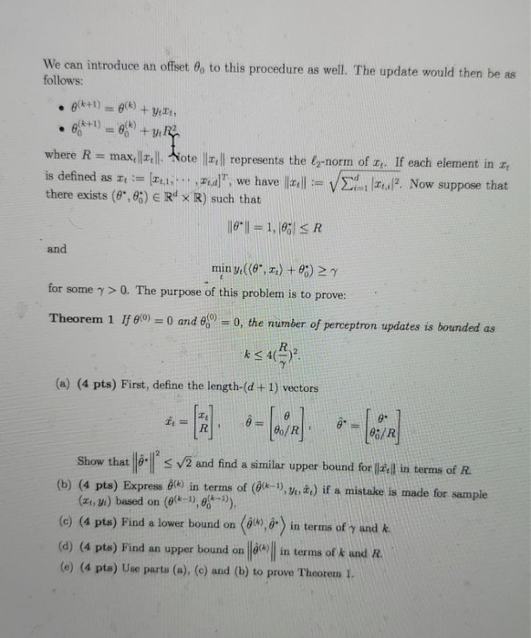 We can introduce an offset 0, to this procedure as | Chegg.com