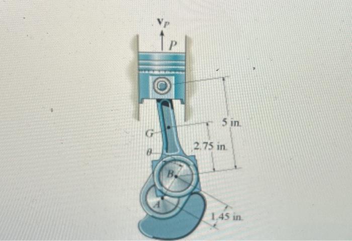 Solved Piston P moves upward with a velocity of vp - 240 | Chegg.com