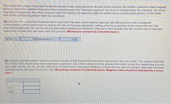 Solved (b) Suppose that the auditor selects a random sample | Chegg.com