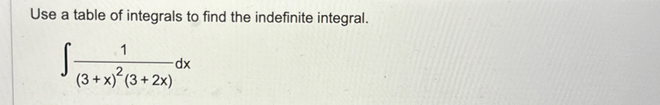 Solved Use a table of integrals to find the indefinite | Chegg.com