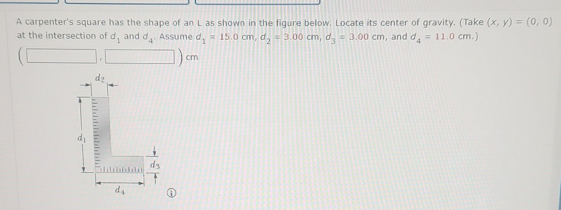Solved A carpenter's square has the shape of an L as shown | Chegg.com