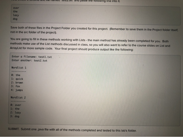 Solved You will be writing some methods that will give you | Chegg.com