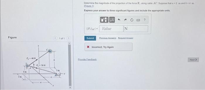 [solved] Determine The Magnitude Of The Projection Ol The