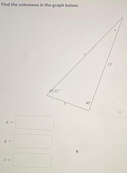 Solved Find the unknowns in the graph below: I || y = 2 = | Chegg.com